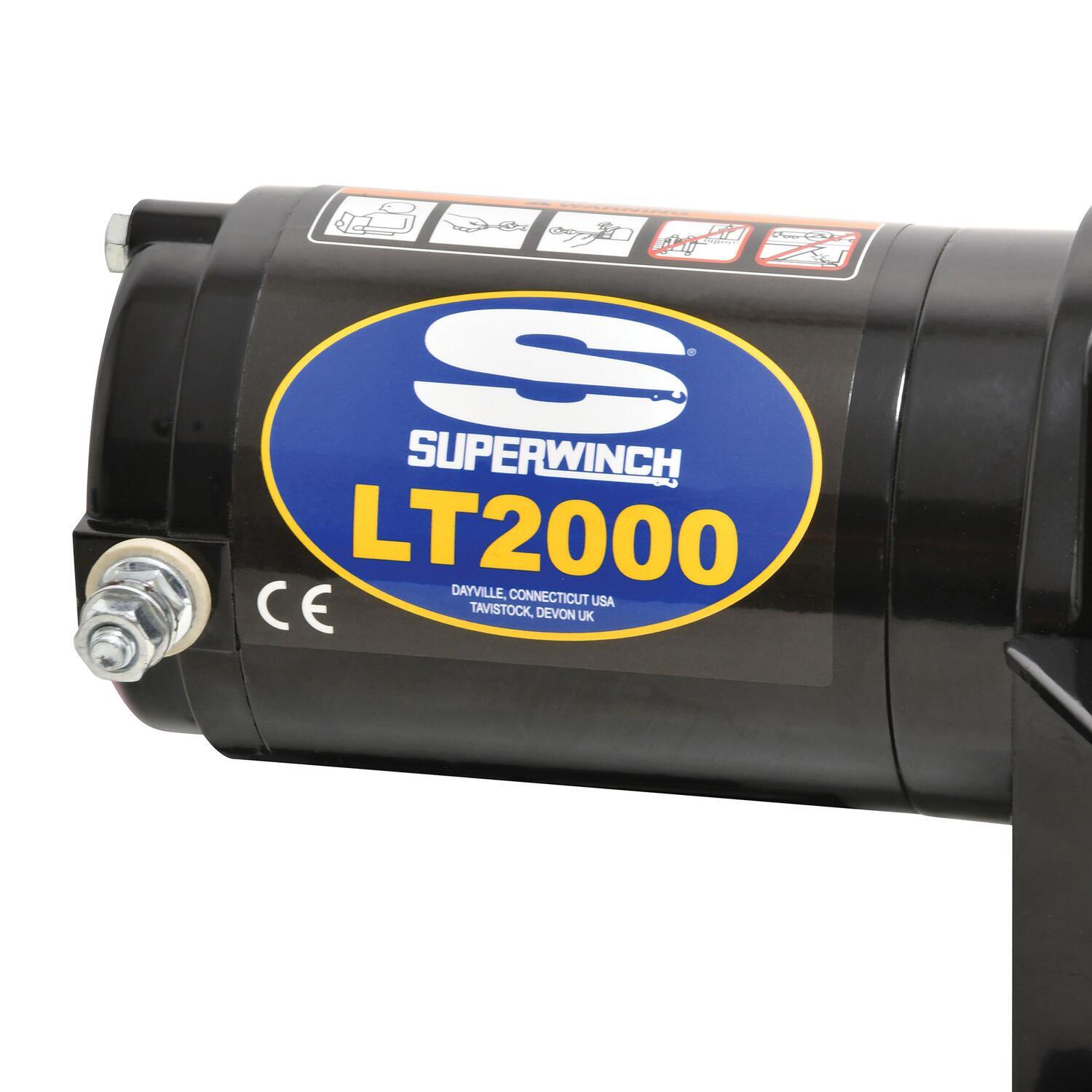 LT2000 2000lb 12V DC Winch with Steel Wire Rope Black - 1120210